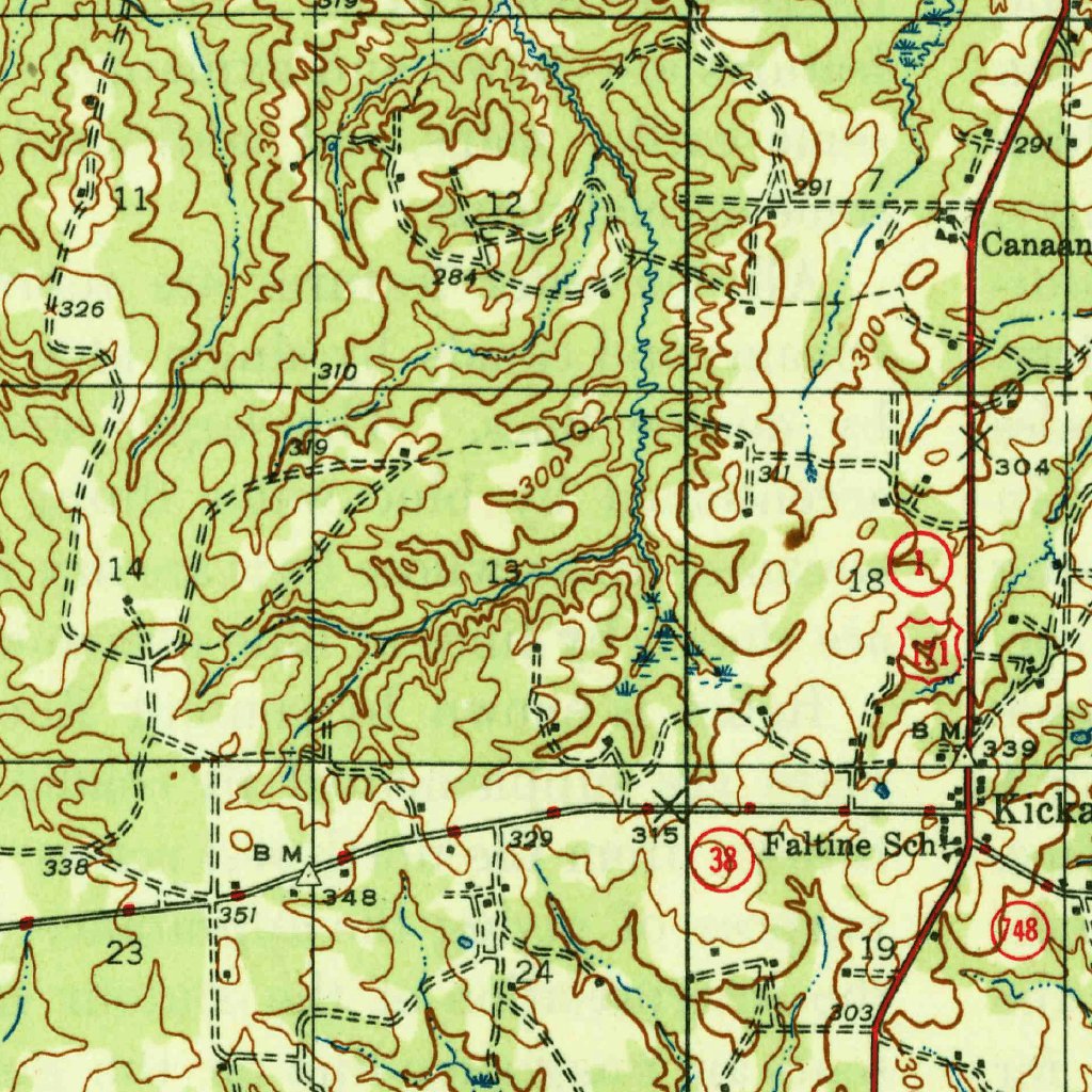 Grand Cane, LA (1945, 62500-Scale) Map by United States Geological ...