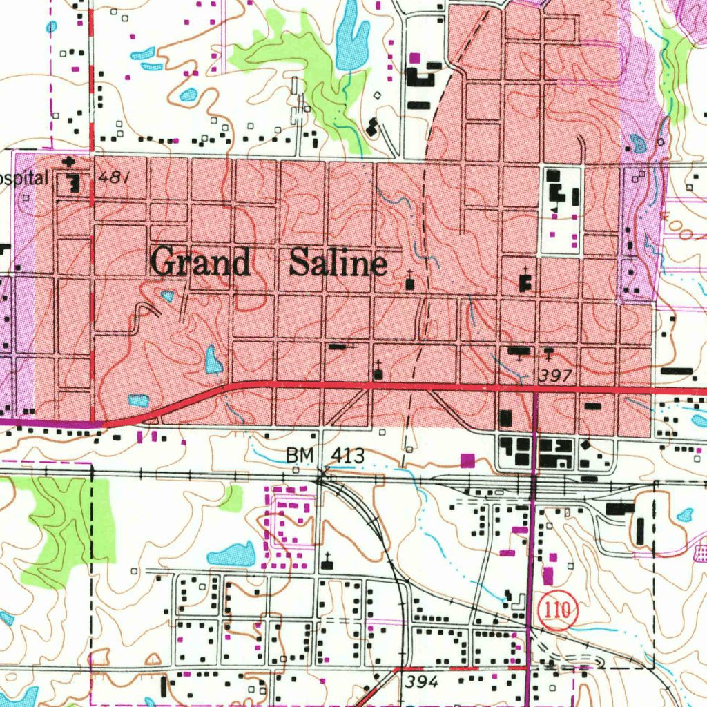 Grand Saline, TX (1959, 24000-Scale) Map by United States Geological ...