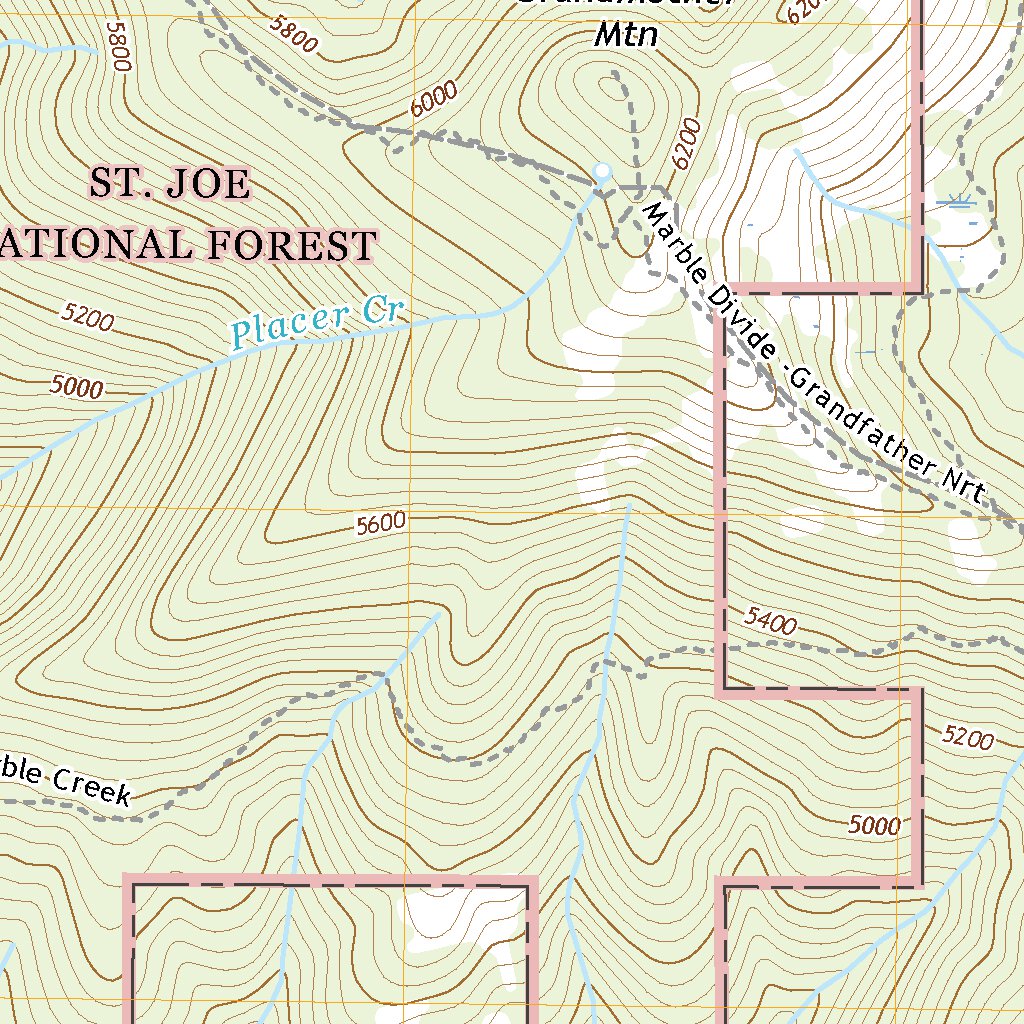 Grandmother Mountain, ID (2020, 24000-Scale) Map by United States ...
