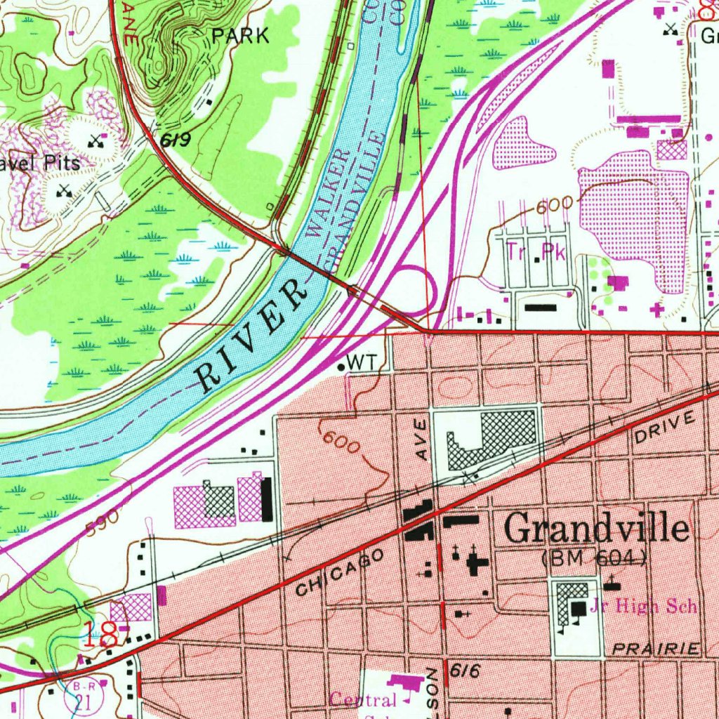 Grandville, MI (1958, 24000-Scale) Map by United States Geological ...