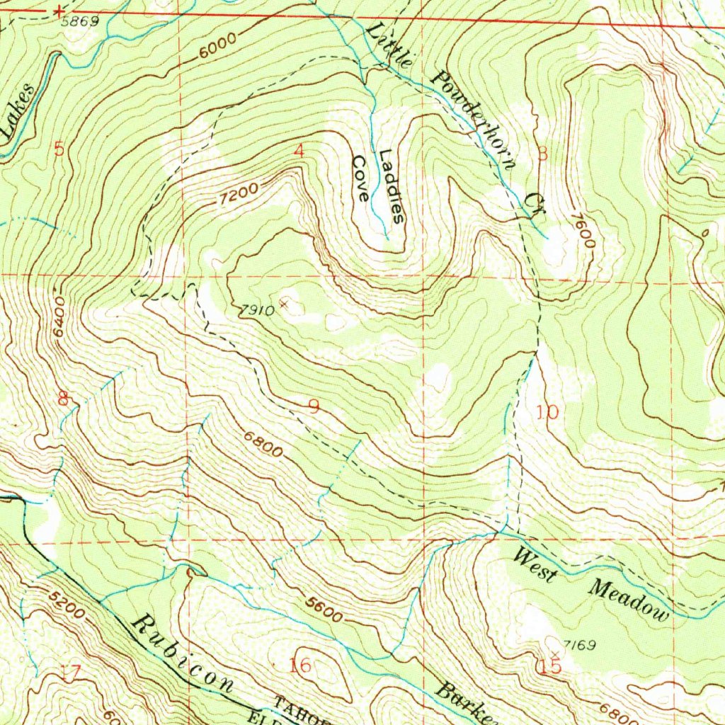 Granite Chief, CA (1953, 62500-Scale) Map by United States Geological ...