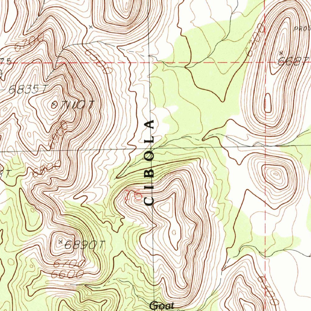 Granite Mountain, NM (1985, 24000-Scale) Map by United States ...