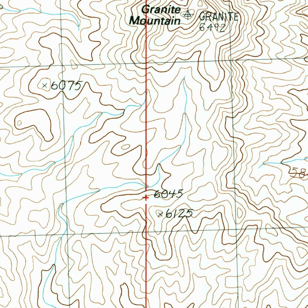 Granite Mountain, UT (1991, 24000-Scale) Map by United States ...