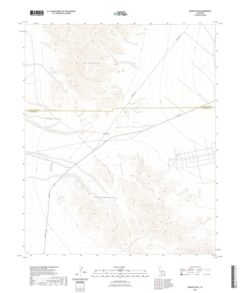 Granite Pass, CA (2021, 24000-Scale) Map by United States Geological ...