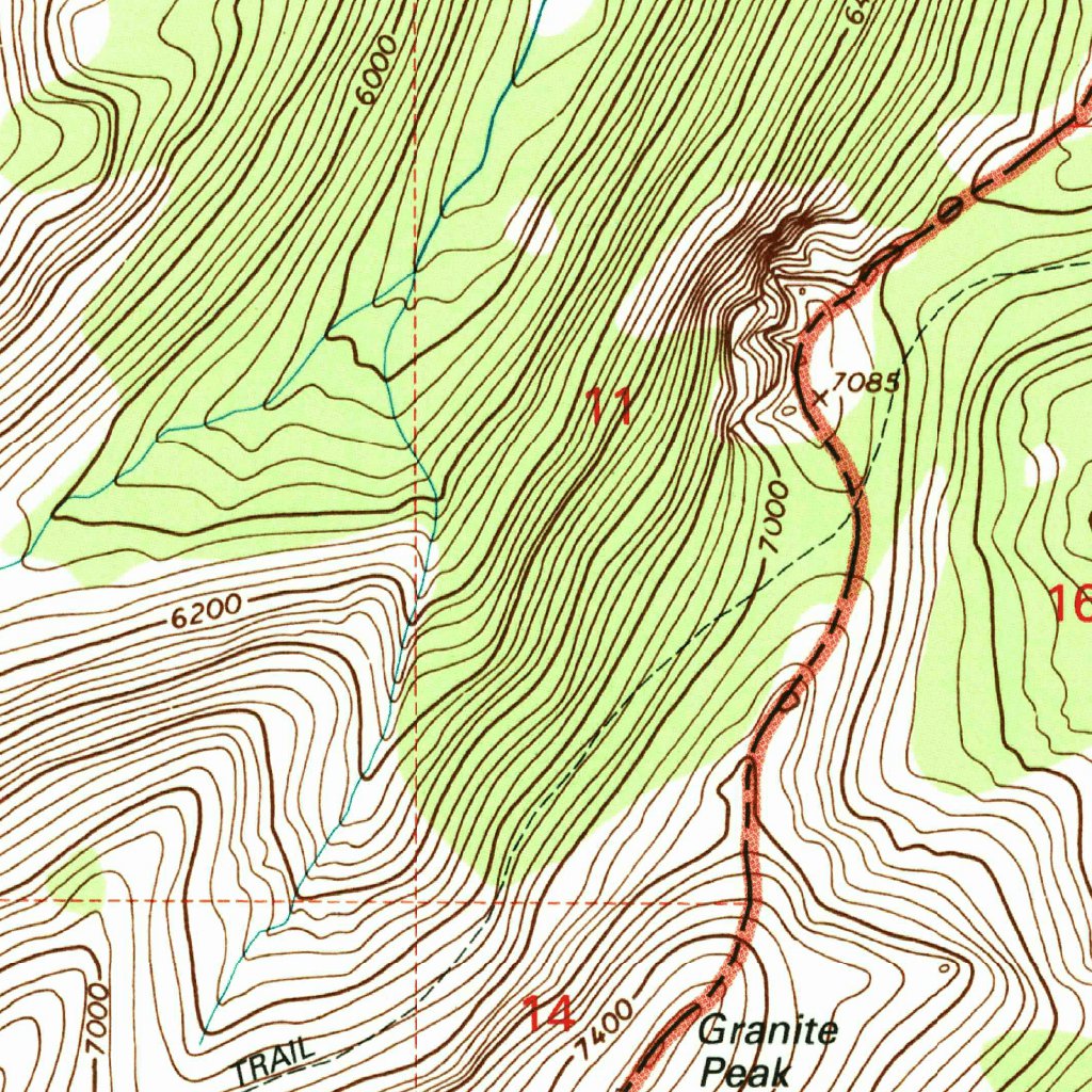 Granite Pass, ID-MT (1994, 24000-Scale) Map by United States Geological ...