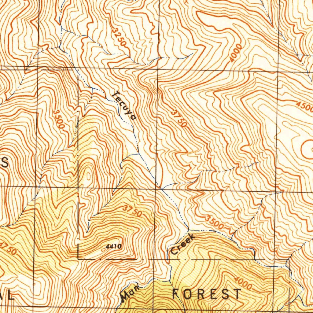 Grapevine, CA (1945, 31680-Scale) Map by United States Geological ...