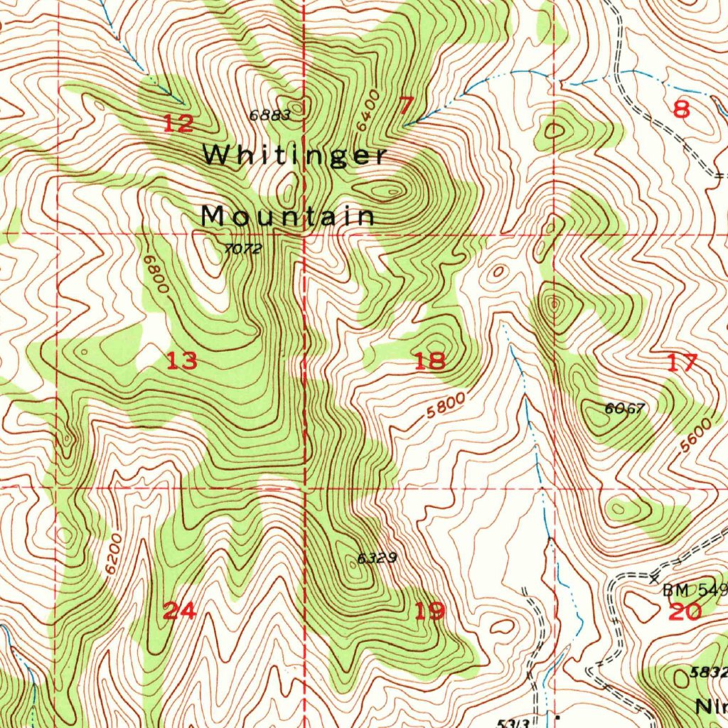 Grasshopper Valley, CA (1954, 62500-Scale) Map by United States ...