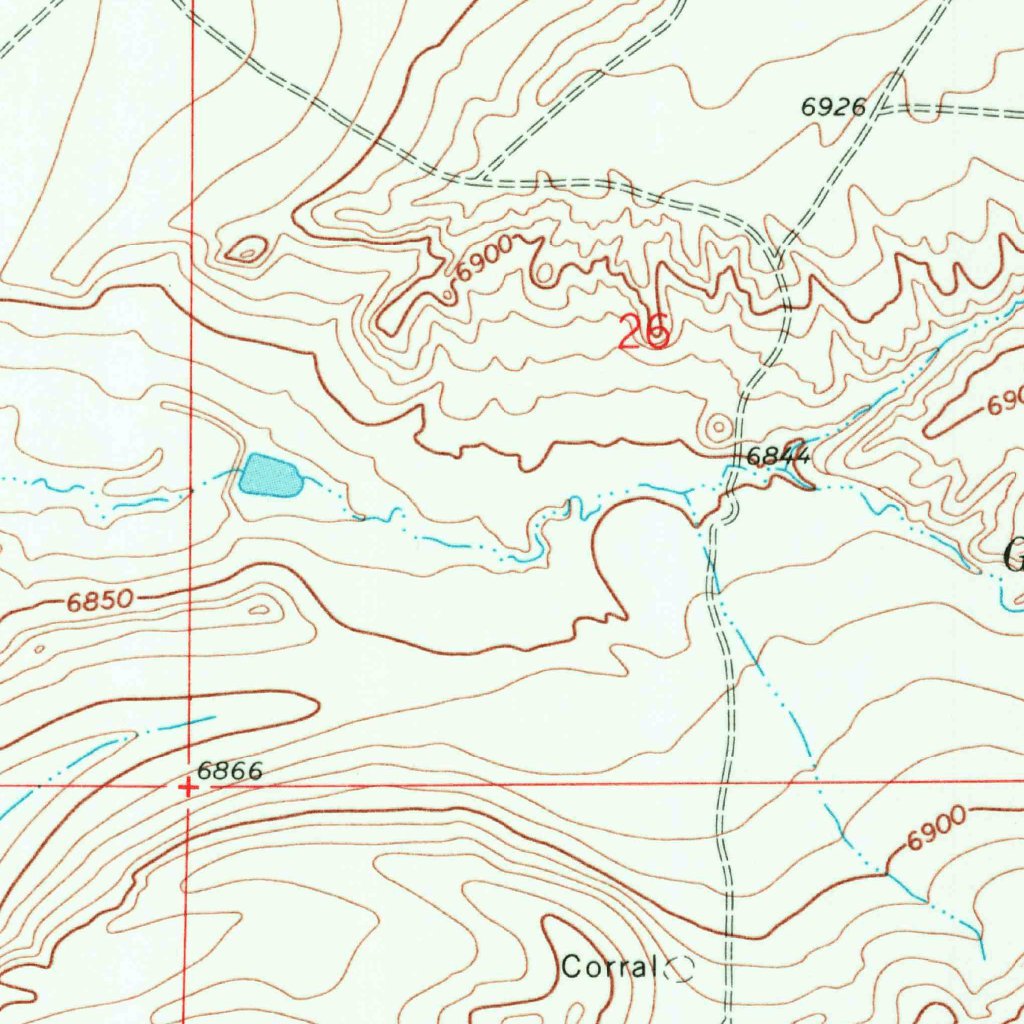 Greasewood Knoll, WY (1968, 24000-Scale) Map by United States ...