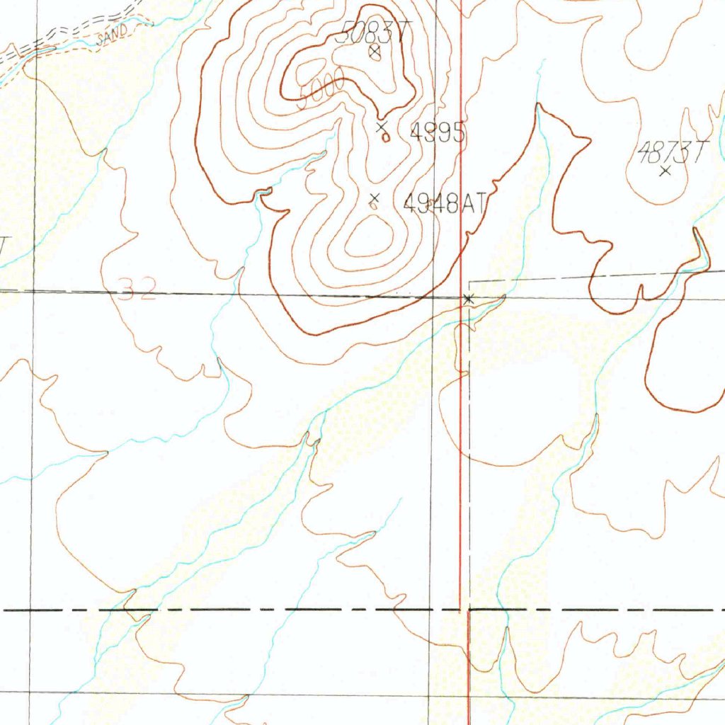 Greasewood Mountain, AZ (1985, 24000-Scale) Map by United States ...
