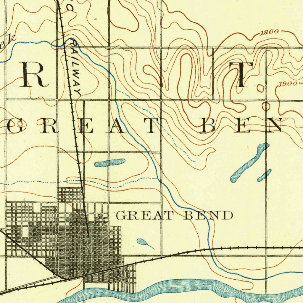 Great Bend, KS (1893, 125000-Scale) Map by United States Geological ...