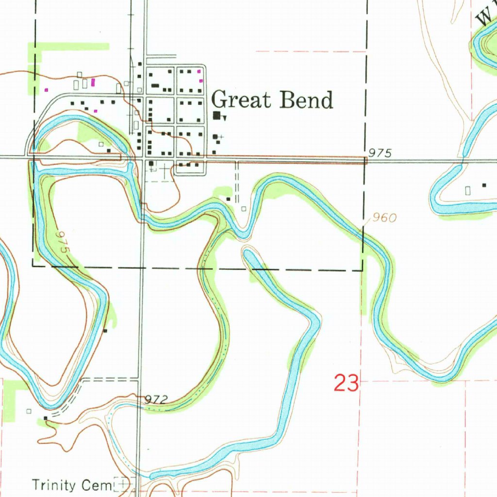 Great Bend, ND (1964, 24000-Scale) Map by United States Geological ...