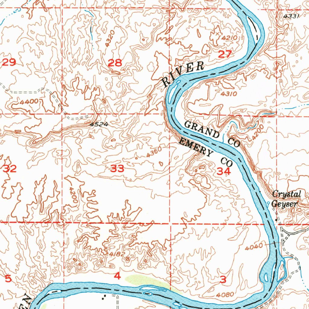 Green River, UT (1954, 62500-Scale) Map by United States Geological ...