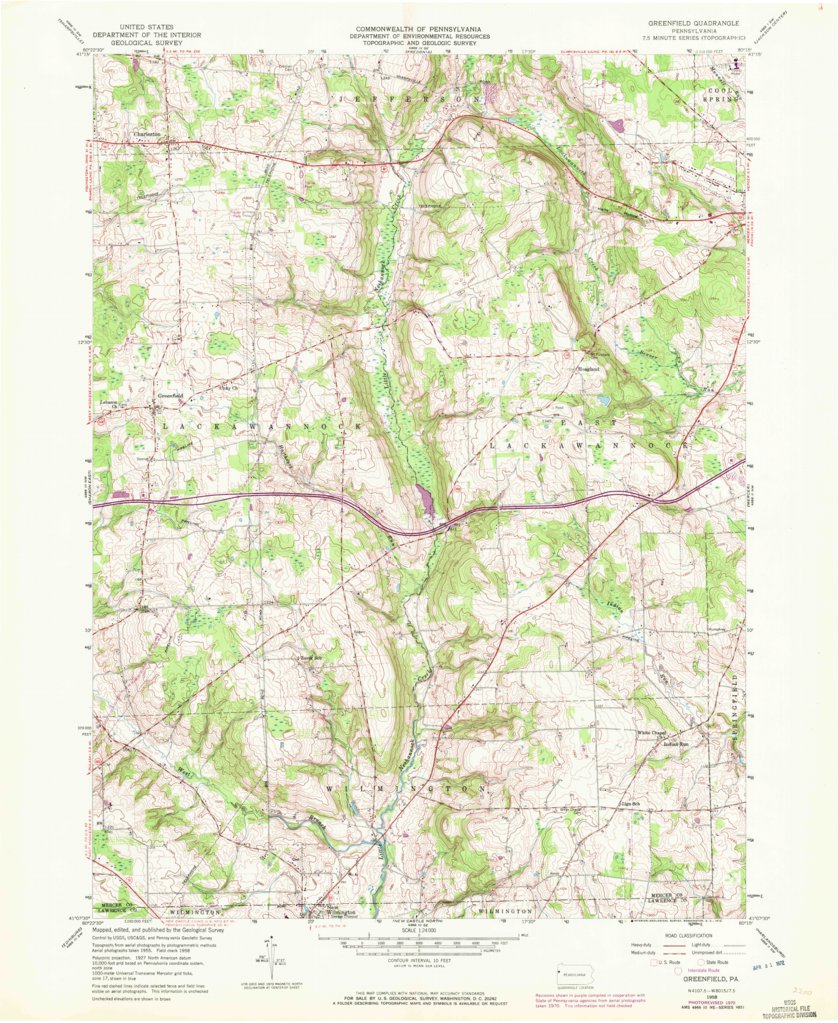Greenfield, PA (1958, 24000-Scale) Map by United States Geological ...