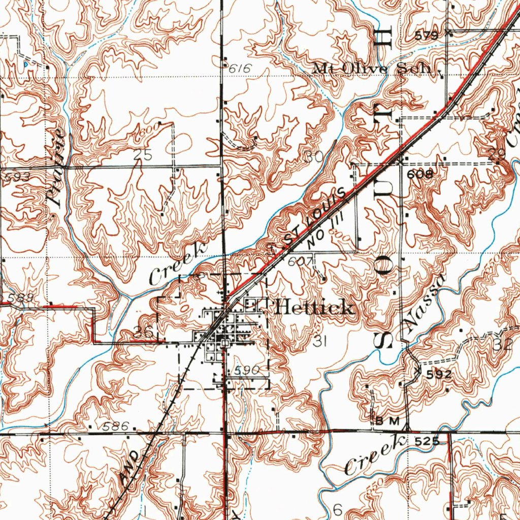 Greenville, IL (1932, 62500-Scale) Map by United States Geological ...