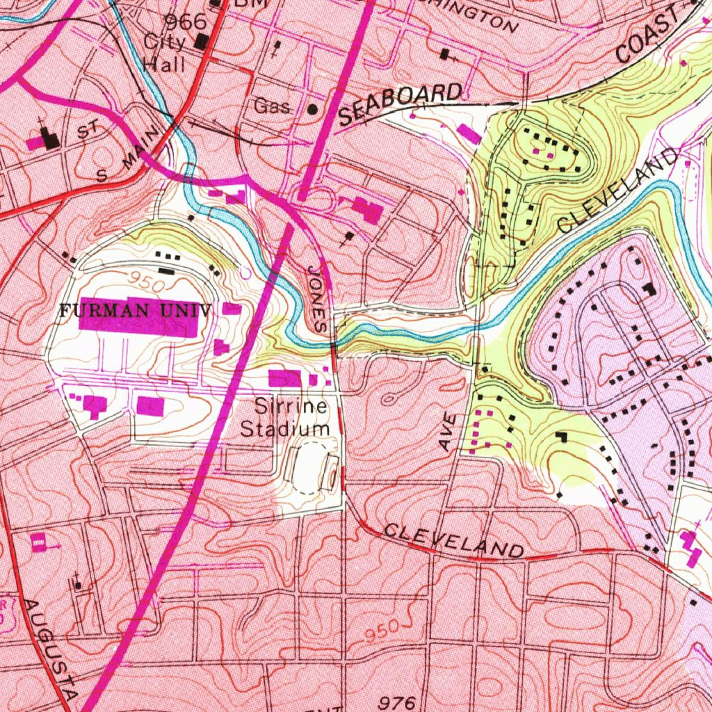 Greenville, SC (1957, 24000-Scale) Map by United States Geological ...