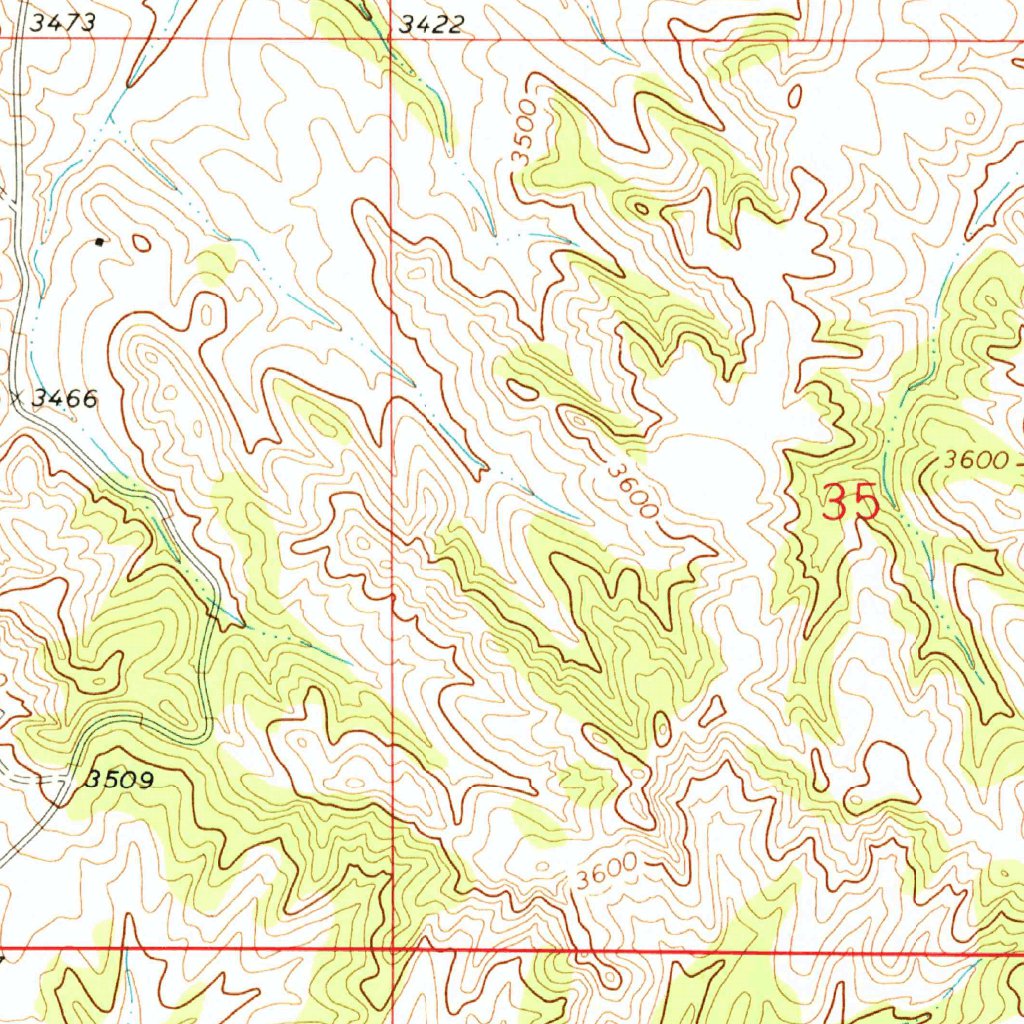 Griffin Coulee SW, MT (1971, 24000-Scale) Map by United States ...