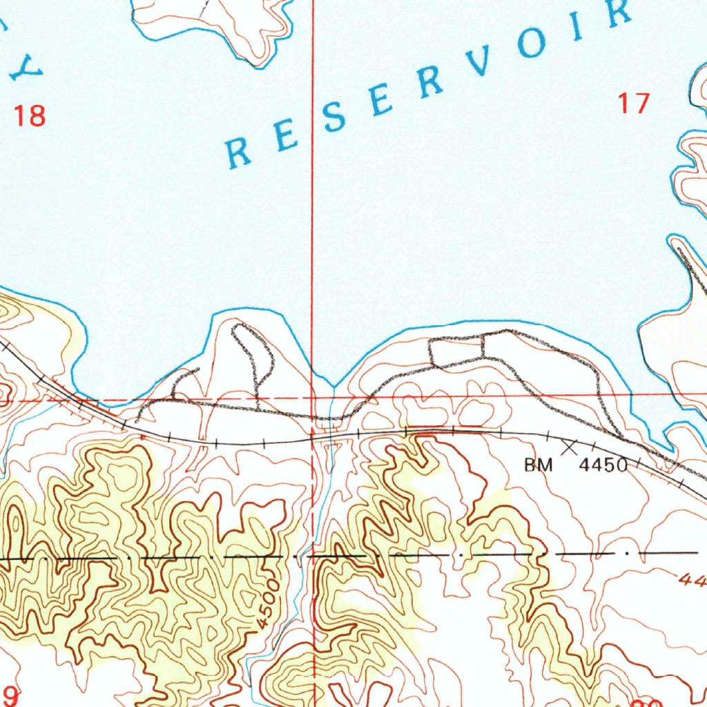 Guernsey Reservoir, WY (1990, 24000-Scale) Map by United States ...