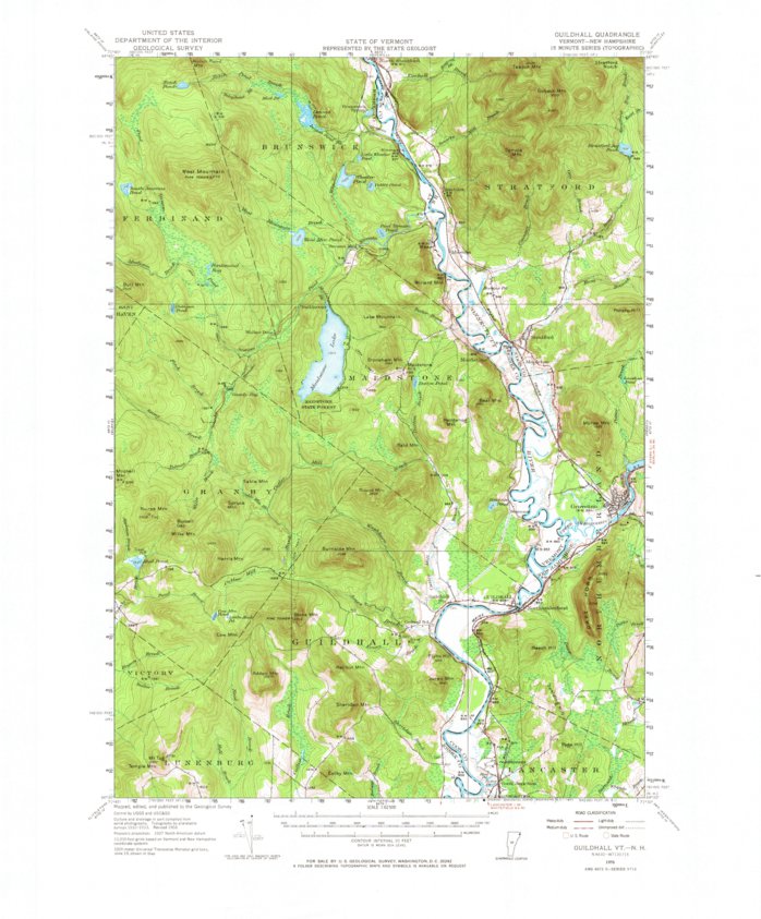 Guildhall, VT-NH (1956, 62500-Scale) Map by United States Geological ...