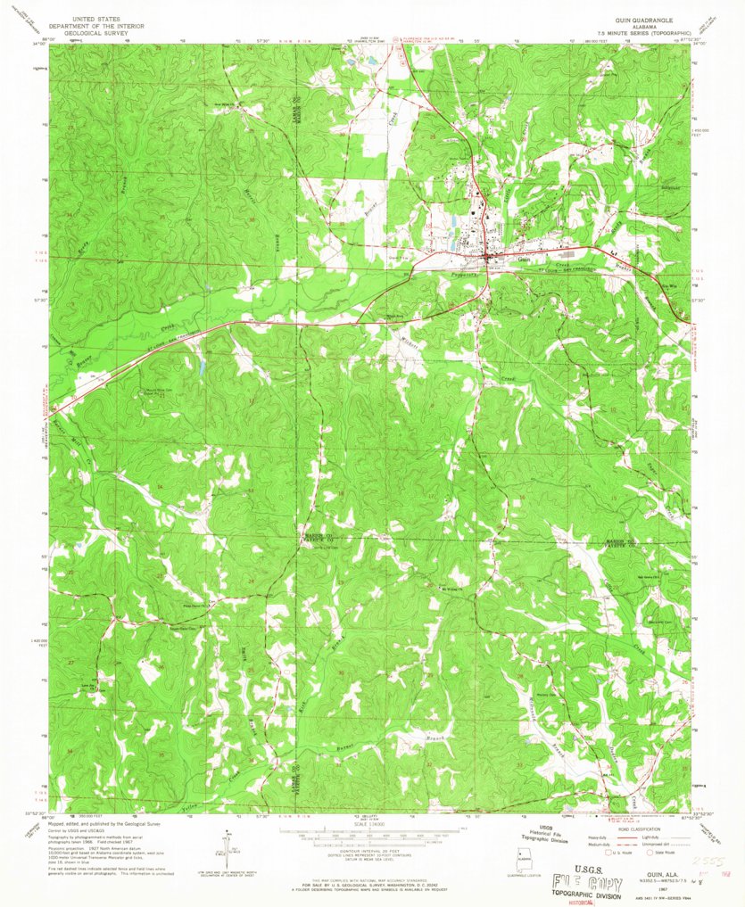 Guin, AL (1967, 24000-Scale) Map by United States Geological Survey ...