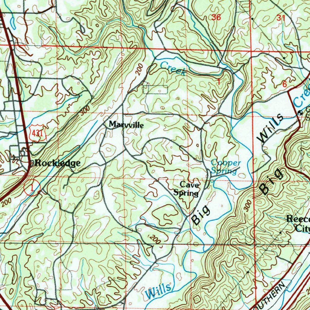 Guntersville, AL (1984, 100000-Scale) Map by United States Geological ...