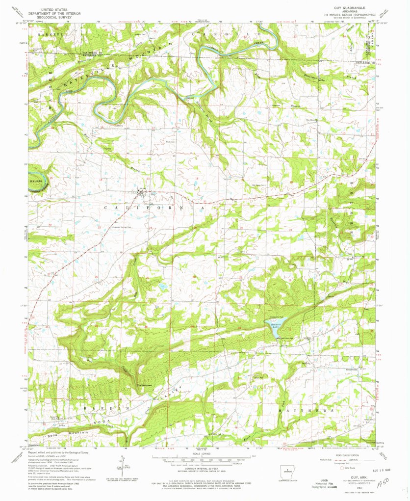 Guy, AR (1961, 24000-Scale) Map by United States Geological Survey ...