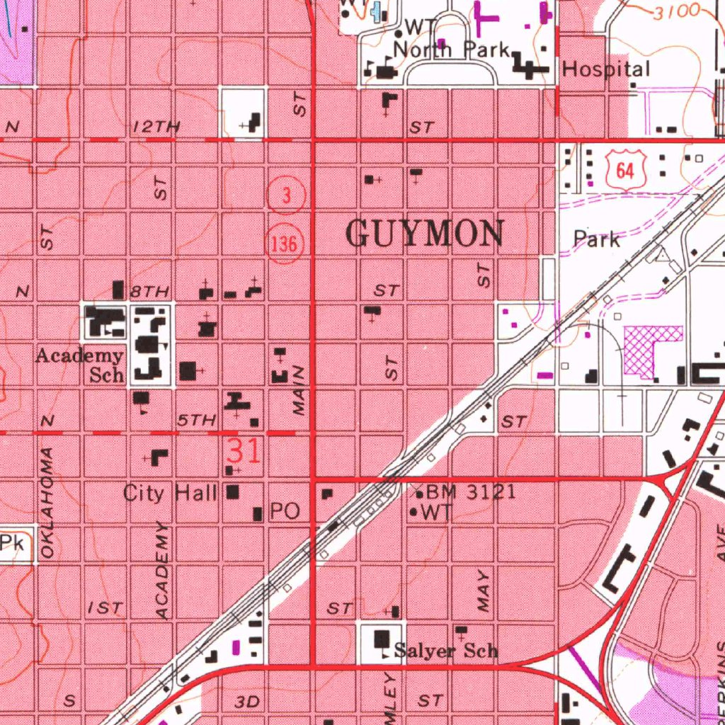 Guymon, OK (1968, 24000-Scale) Map by United States Geological Survey ...