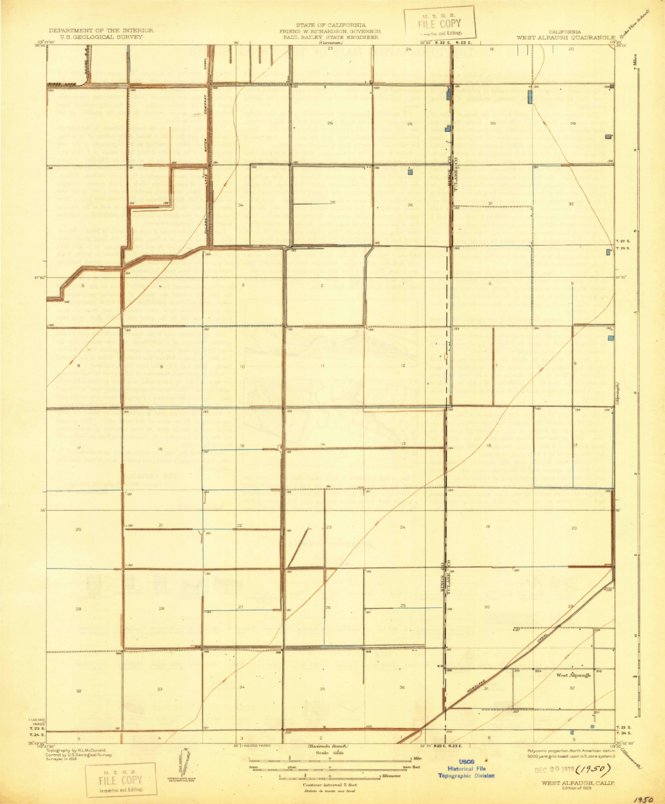 Hacienda Ranch NE, CA (1929, 31680-Scale) Map by United States ...