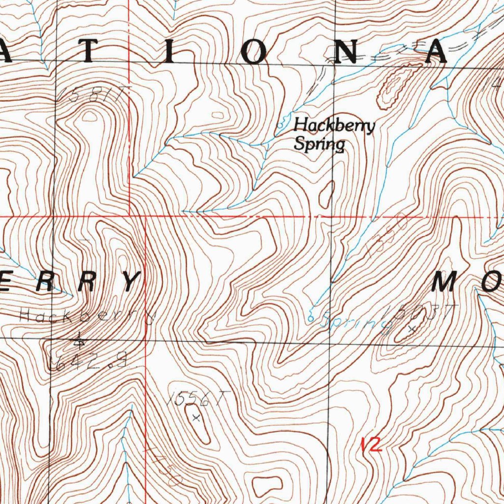 Hackberry Mountain, CA (1984, 24000-Scale) Map by United States ...