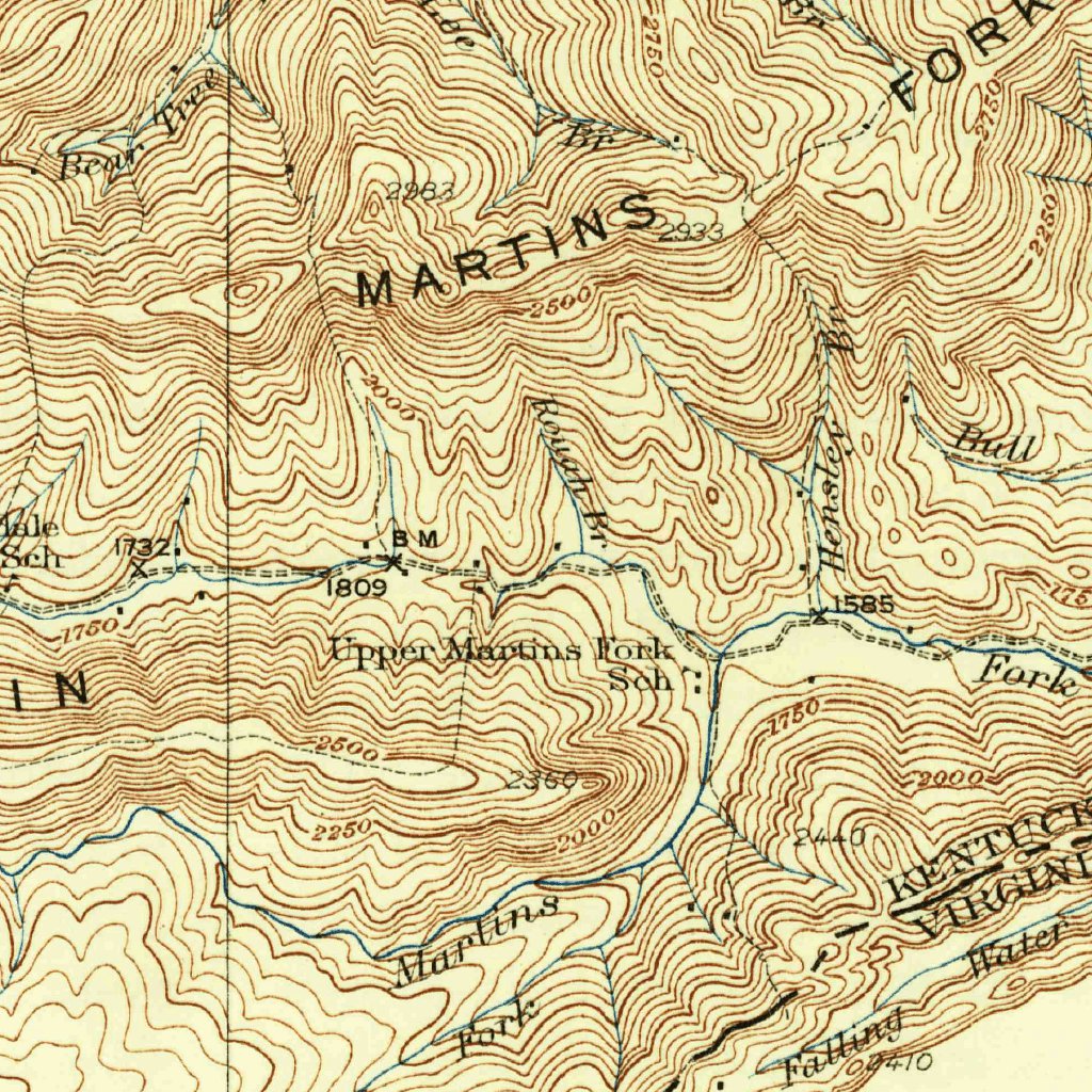 Hagan, VA-TN-KY (1932, 62500-Scale) Map by United States Geological ...