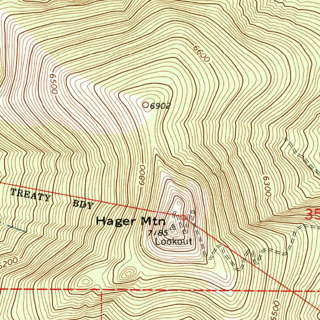 Hager Mountain, OR (1968, 24000-Scale) Map by United States Geological ...