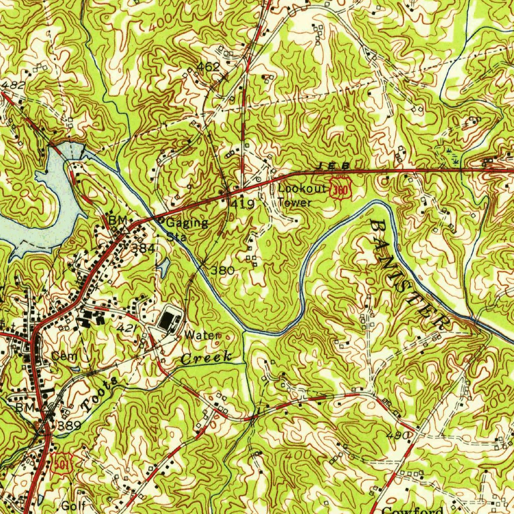 Halifax, VA (1954, 62500-Scale) Map by United States Geological Survey ...