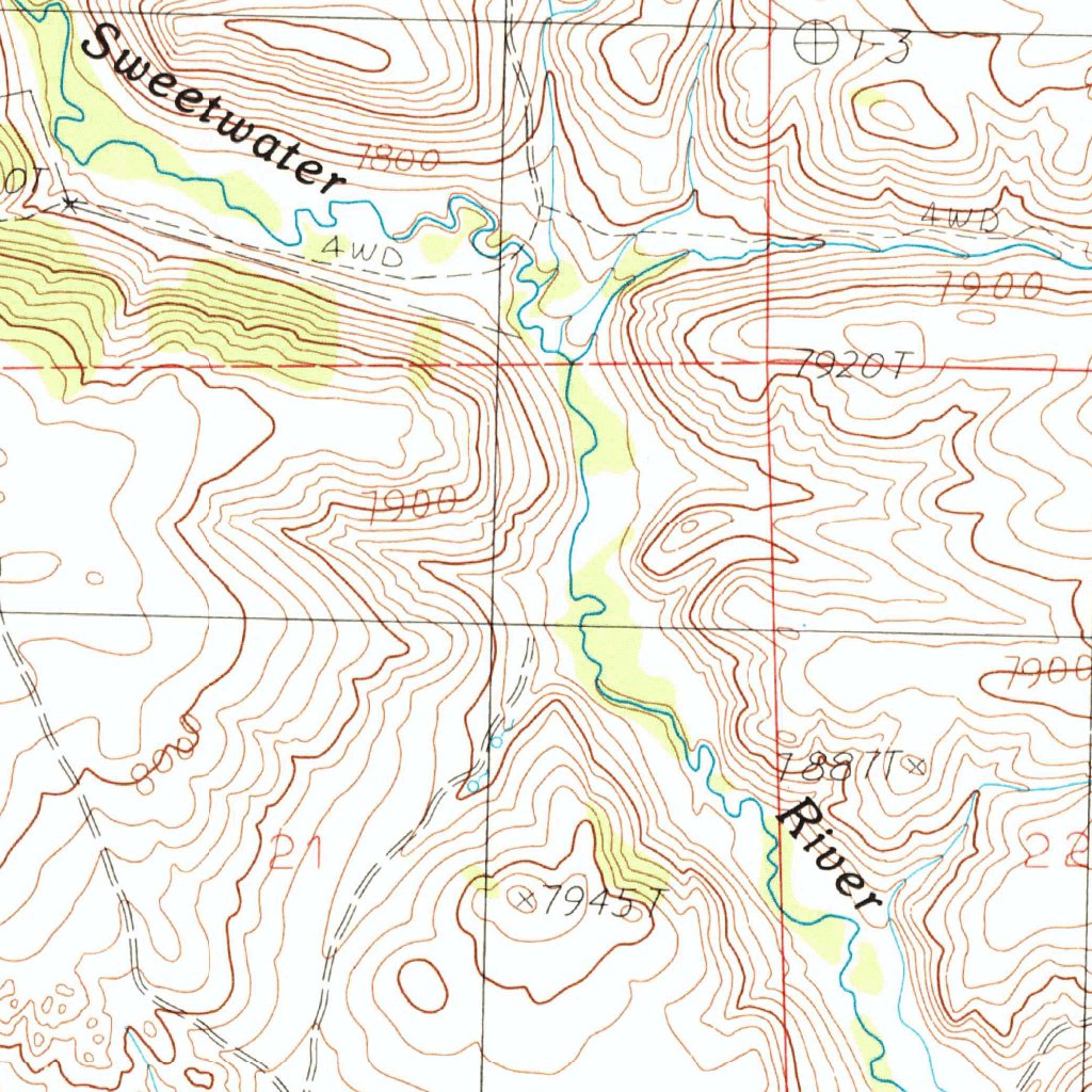 Halls Meadow Spring, WY (1986, 24000-Scale) Map by United States ...
