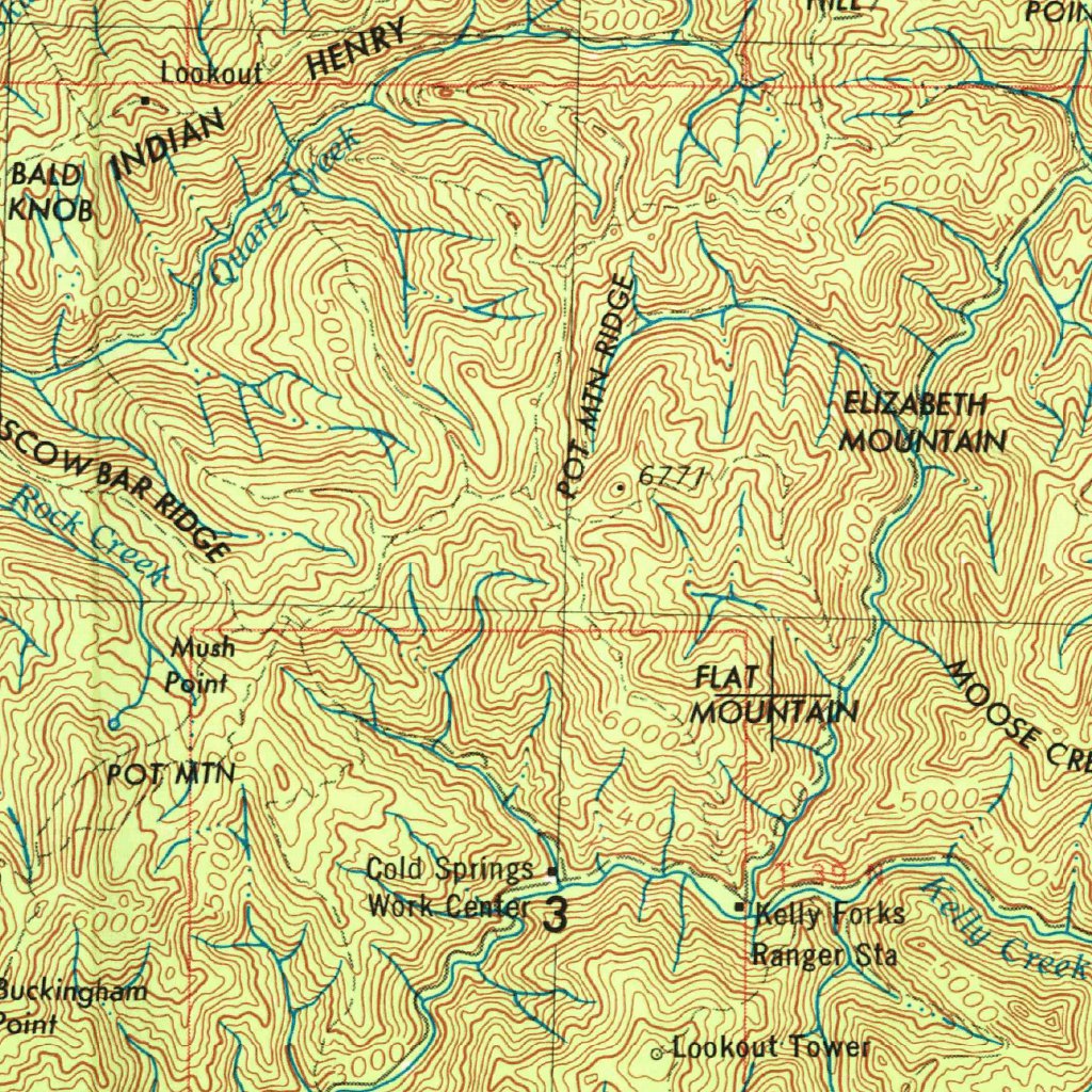 Hamilton, MT-ID (1956, 250000-Scale) Map by United States Geological ...