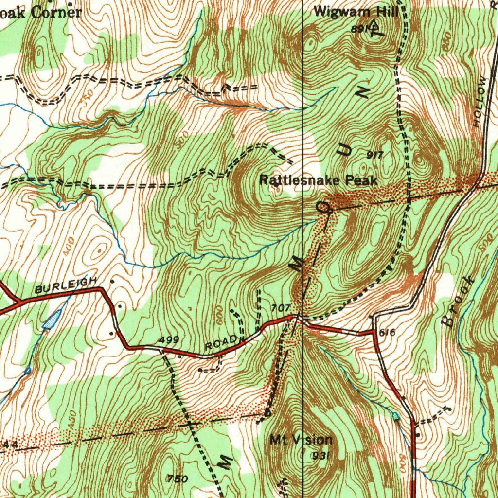 Hampden, MA-CT (1942, 31680-Scale) Map by United States Geological ...