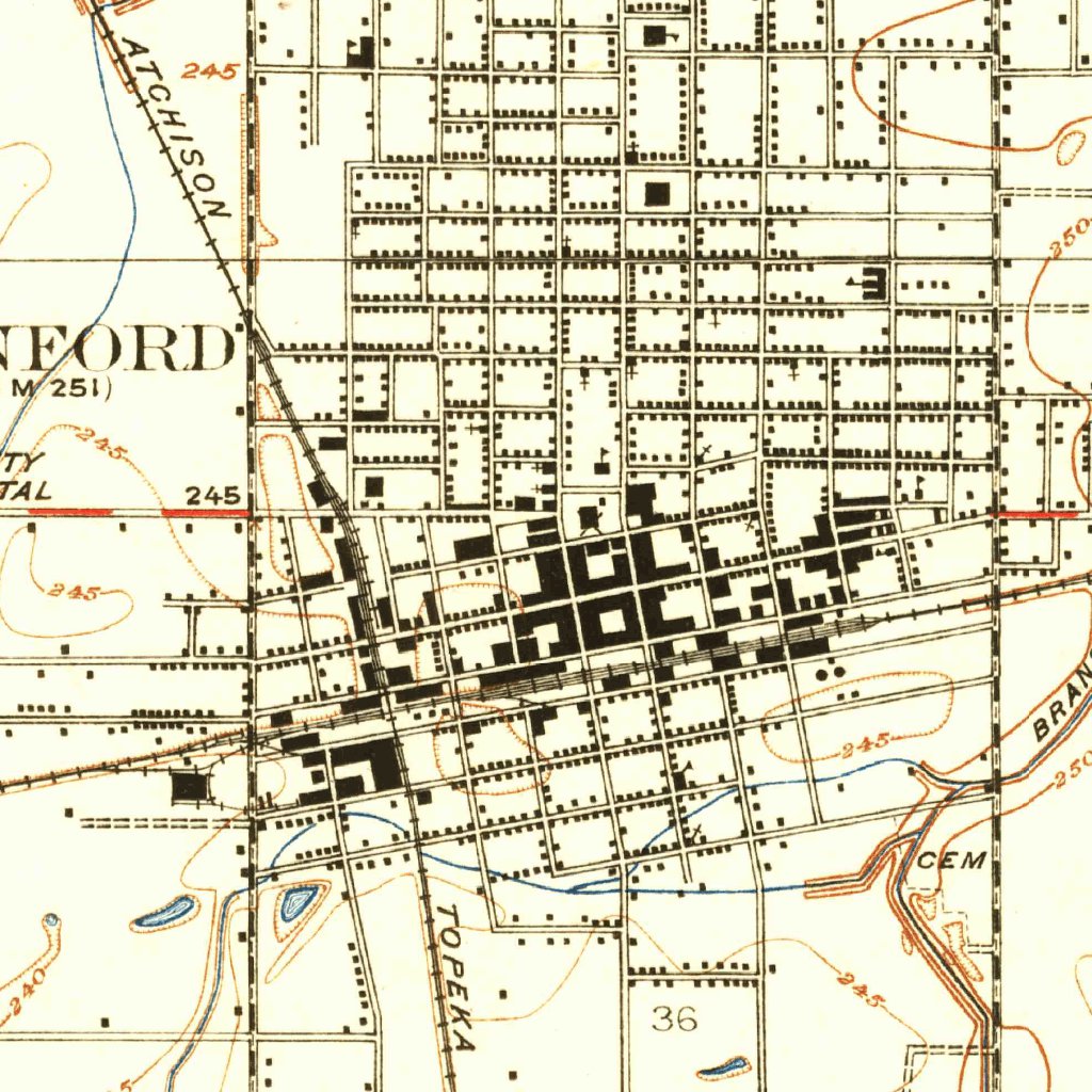 Hanford, CA (1926, 31680-Scale) Map by United States Geological Survey ...