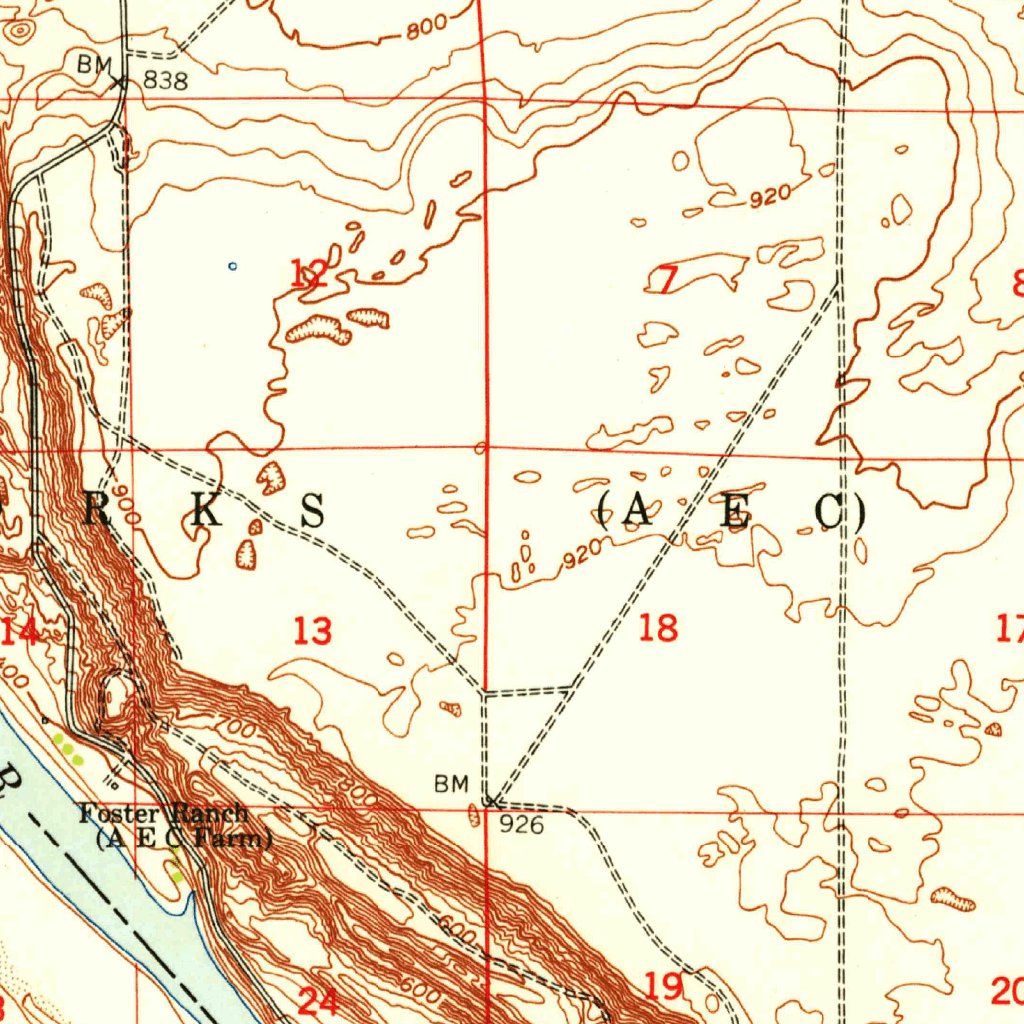 Hanford, WA (1951, 62500-Scale) Map by United States Geological Survey ...