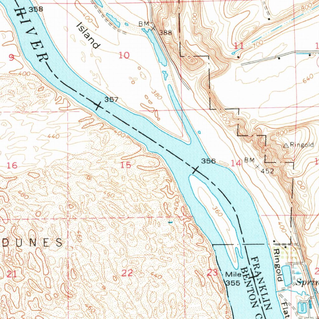 Hanford, WA (1965, 62500-Scale) Map by United States Geological Survey ...