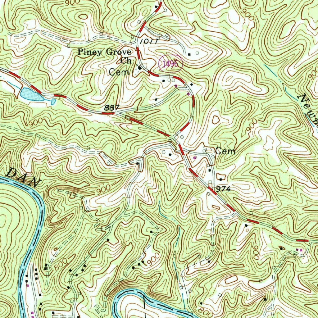 Hanging Rock, NC (1964, 24000-Scale) Map by United States Geological ...