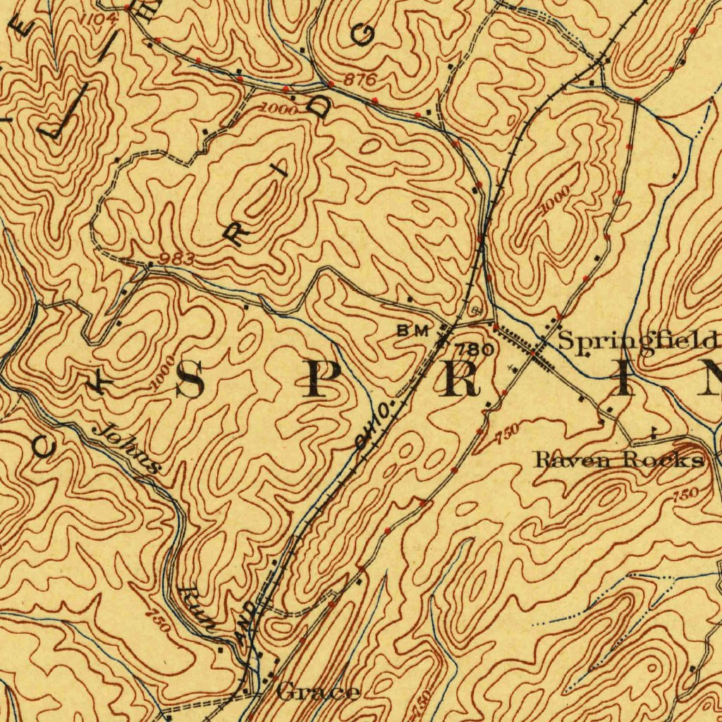 Hanging Rock, WV (1923, 62500-Scale) Map by United States Geological ...