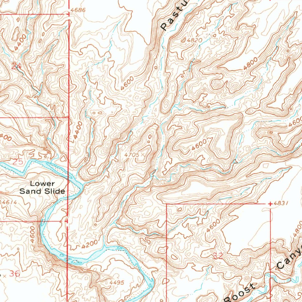 Hanksville, UT (1963, 62500-Scale) Map by United States Geological ...