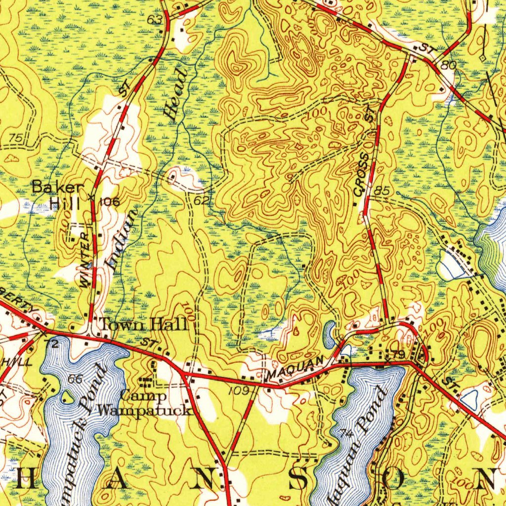 Hanover, MA (1948, 31680-Scale) Map by United States Geological Survey ...