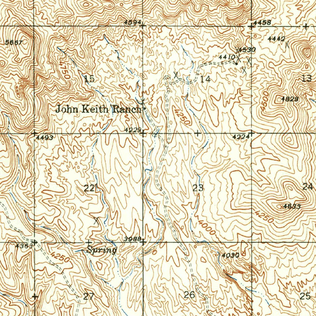 Happy Valley, AZ (1945, 62500-Scale) Map by United States Geological ...