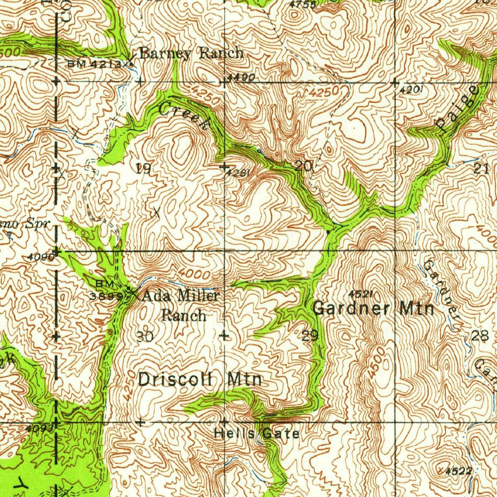 Happy Valley, AZ (1945, 62500-Scale) Map by United States Geological ...