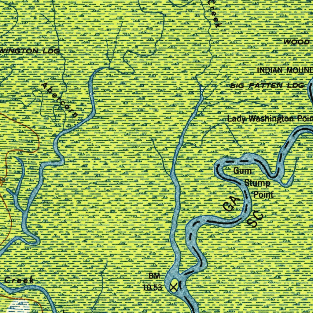 Hardeeville, SC-GA (1953, 62500-Scale) Map by United States Geological ...