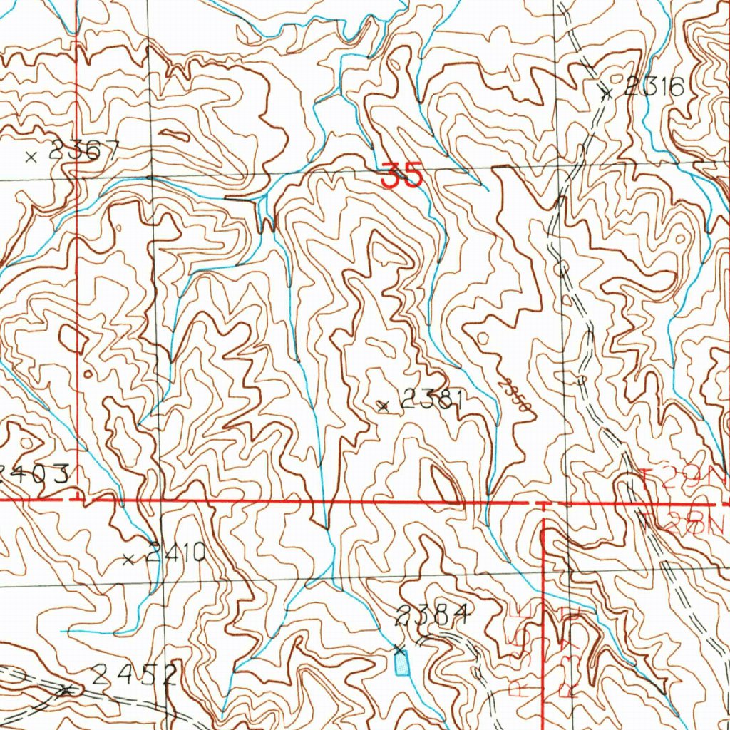 Hardpan Coulee, MT (1984, 24000-Scale) Map by United States Geological ...
