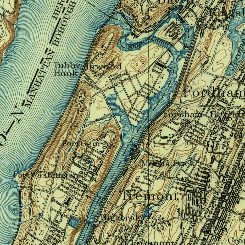Harlem, NY-NJ (1900, 62500-Scale) Map by United States Geological ...