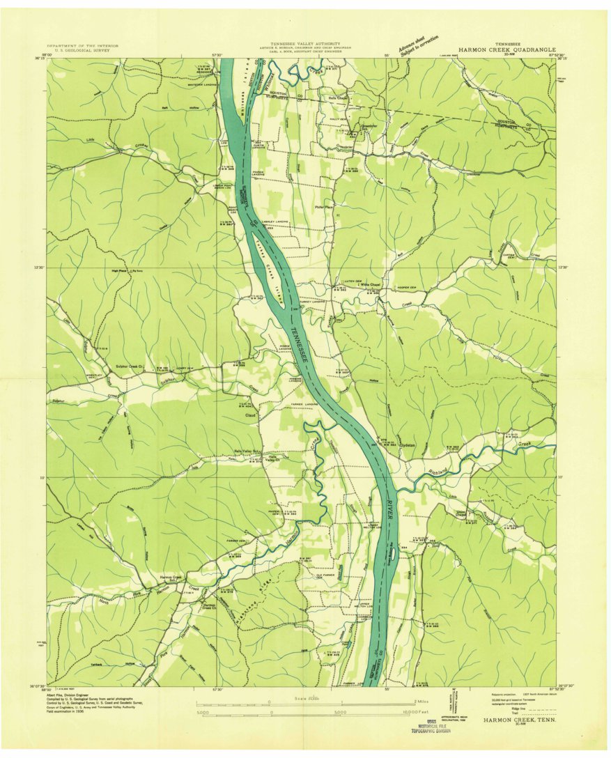 Harmon Creek, TN (1936, 24000-Scale) Map by United States Geological ...