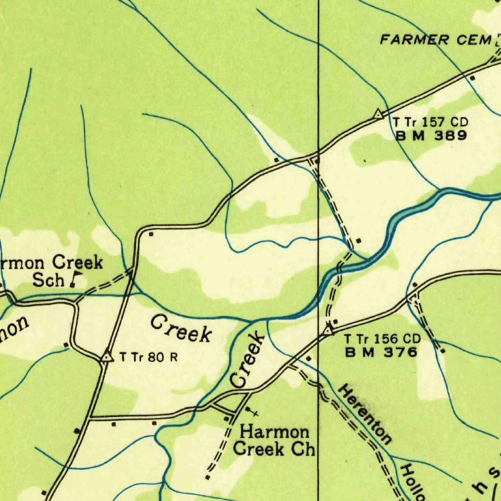 Harmon Creek, TN (1936, 24000-Scale) Map by United States Geological ...