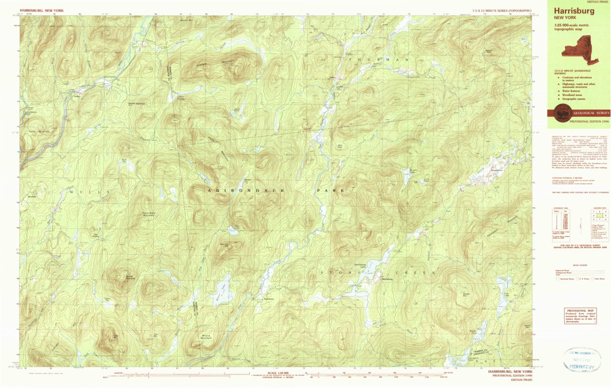 Harrisburg, NY (1990, 25000-Scale) Map by United States Geological ...