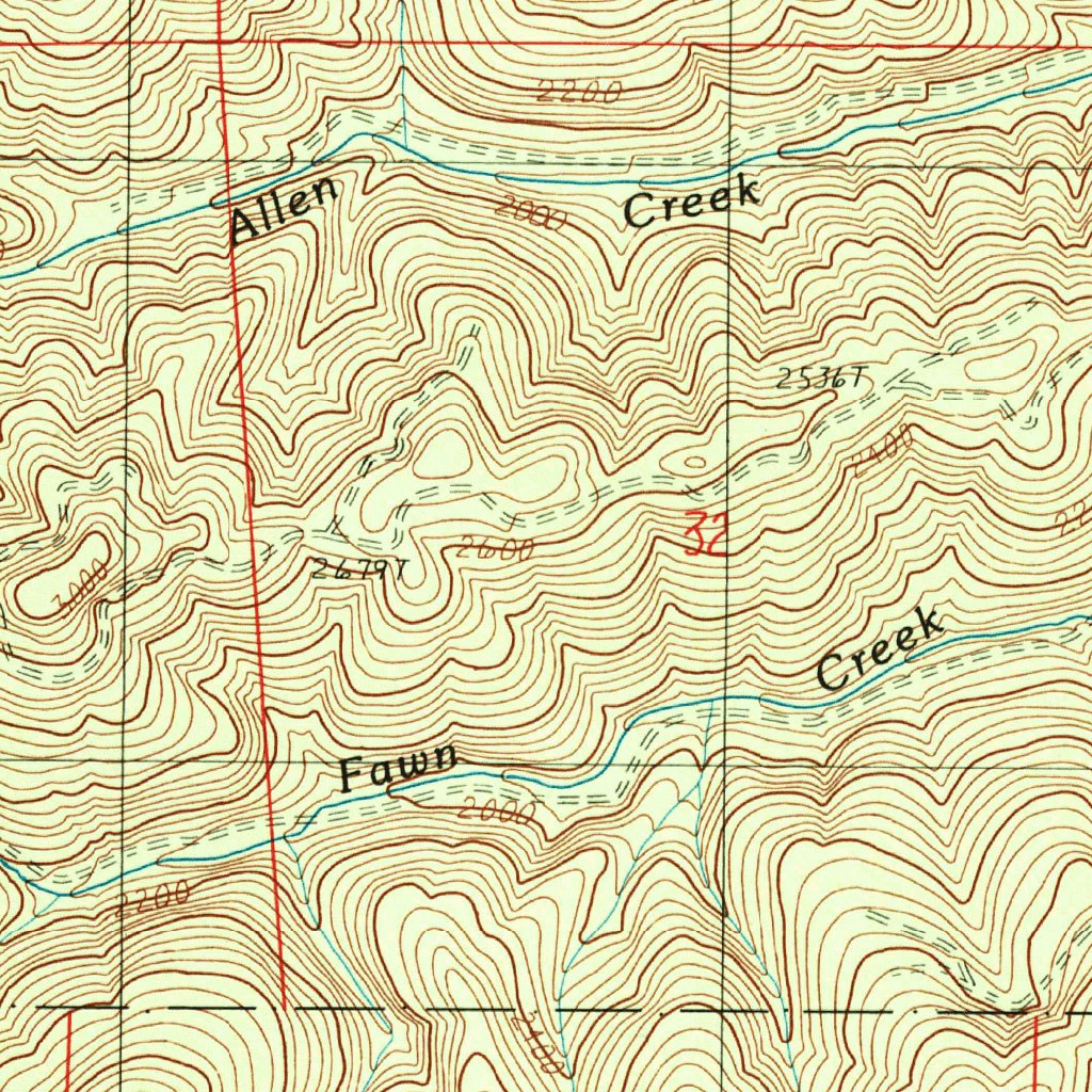 Harvey Mountain, OR (1989, 24000-Scale) Map by United States Geological ...